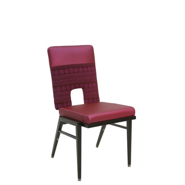 Stacking Steel Side Chair With Two-tone Back And Square Tapered Leg ...
