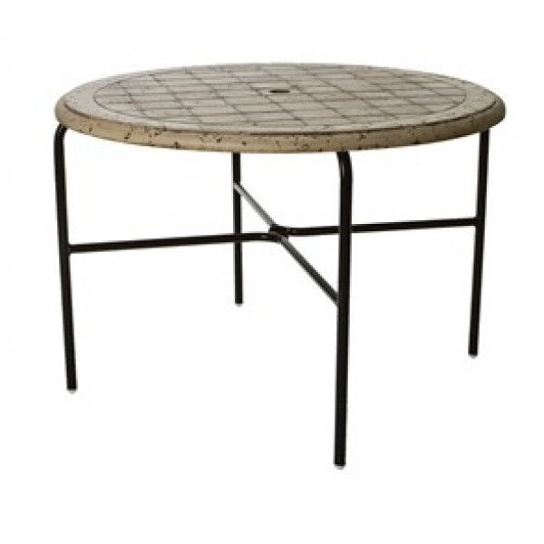 42" Round Cobblestone Fiberglass Top Dining Table - Contract Furniture ...