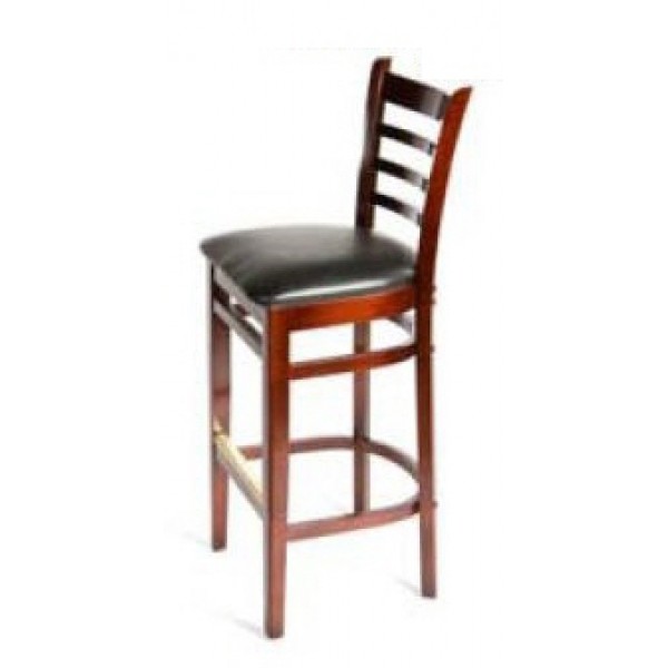 Solid Wood Ladder Back Bar Stool - Mahogany WB101-MH - Contract ...